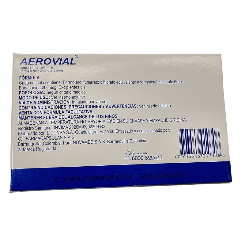Aerovial X200g 30capsulas