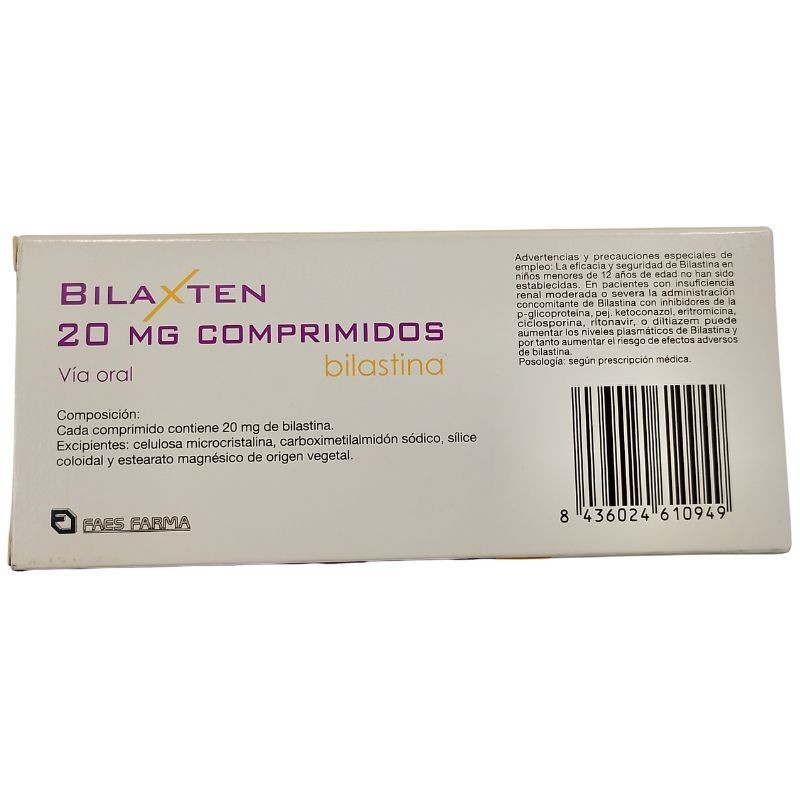 Bilaxten X20mg 20 Tabletas