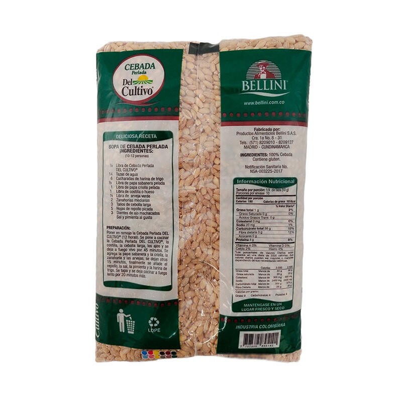 Cebada Perlada Bellini X500gr