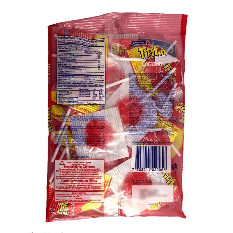 Chupeta Tipitín Corazón Colombina X25 Und X225gr