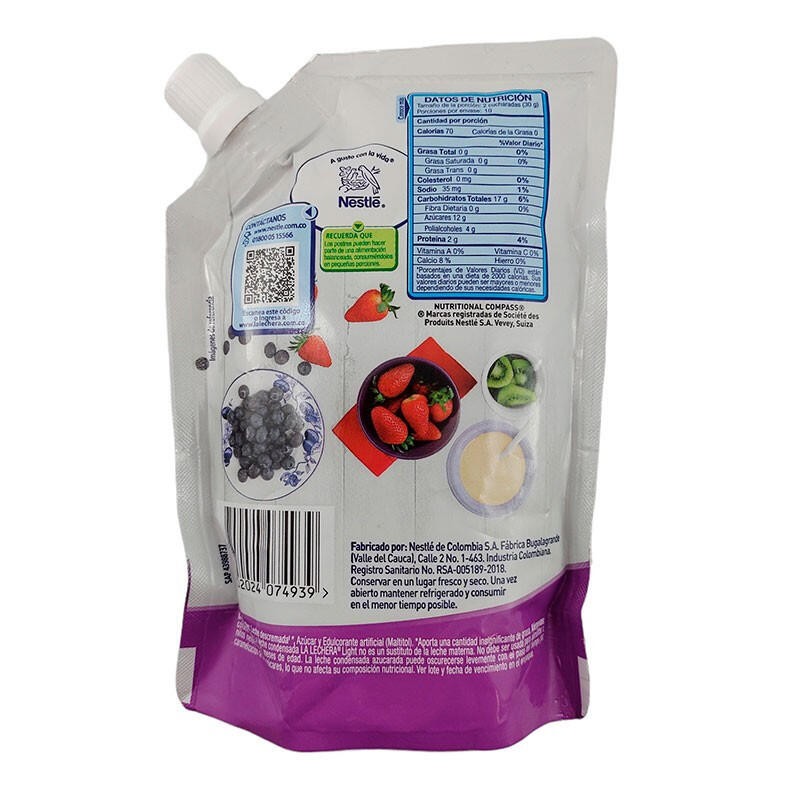 Leche Condensada La Lechera Light X300gr