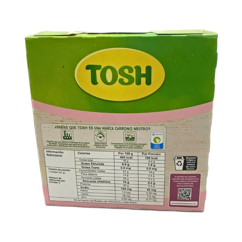 Barras de Cereal Tosh Yogurt Griego X162gr