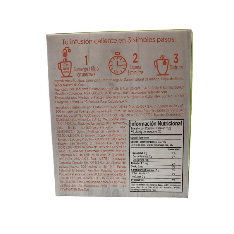 Infusión Mango-Coco Tosh x20 Und x24gr