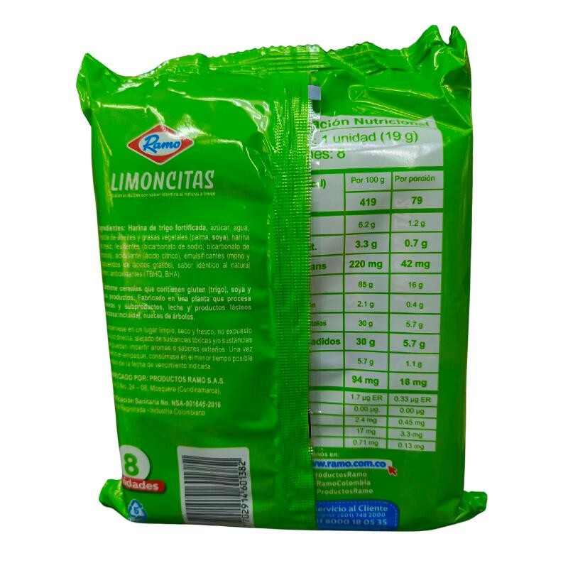 Galletas Dulces Ramo Limoncitas X152G X8Uni