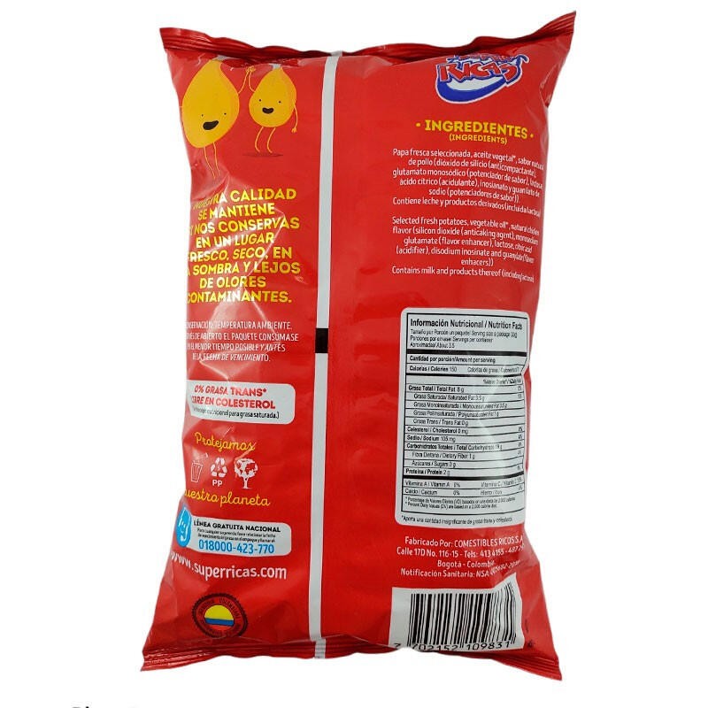 Papas de Pollo Super Ricas X105gr