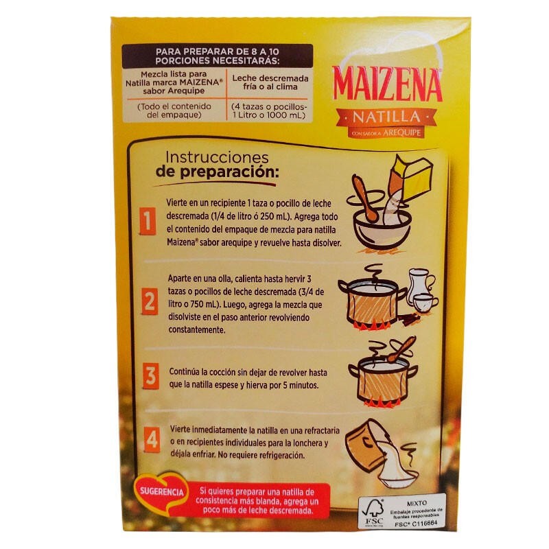 Natilla Arequipe Maizena 300gr