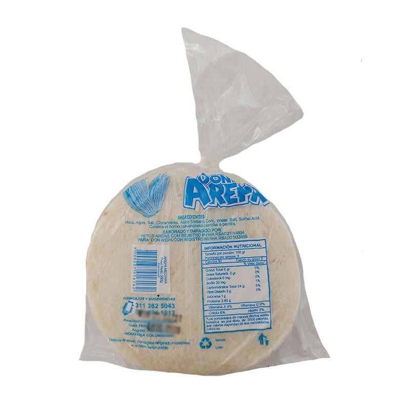 Arepa Antioqueña de Queso Don Arepa X5 Und X400gr
